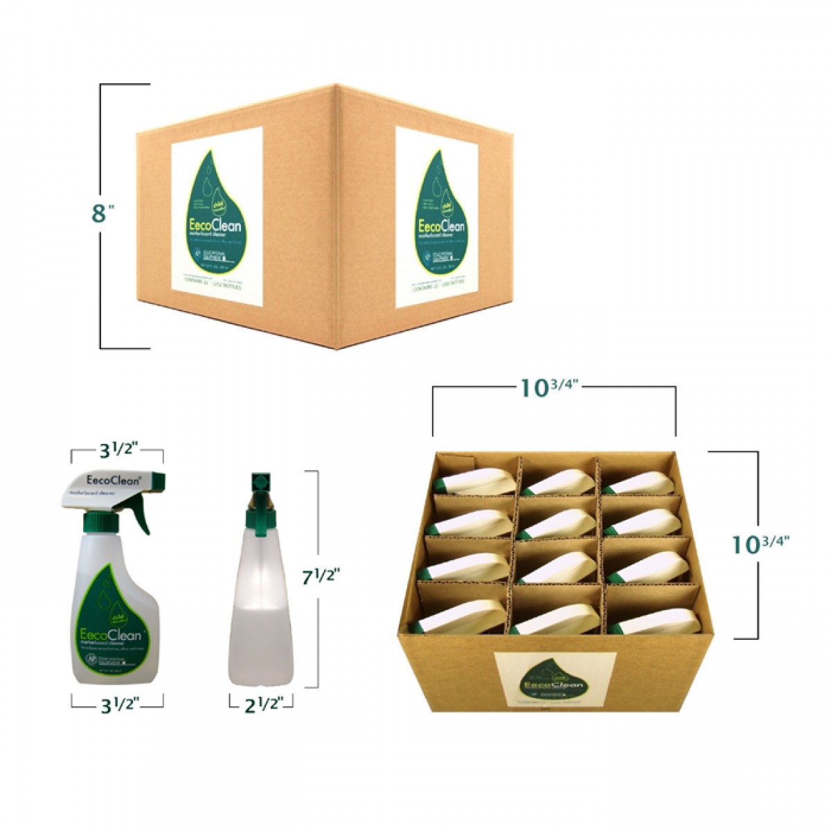 EecoClean Spray Bottle - Case