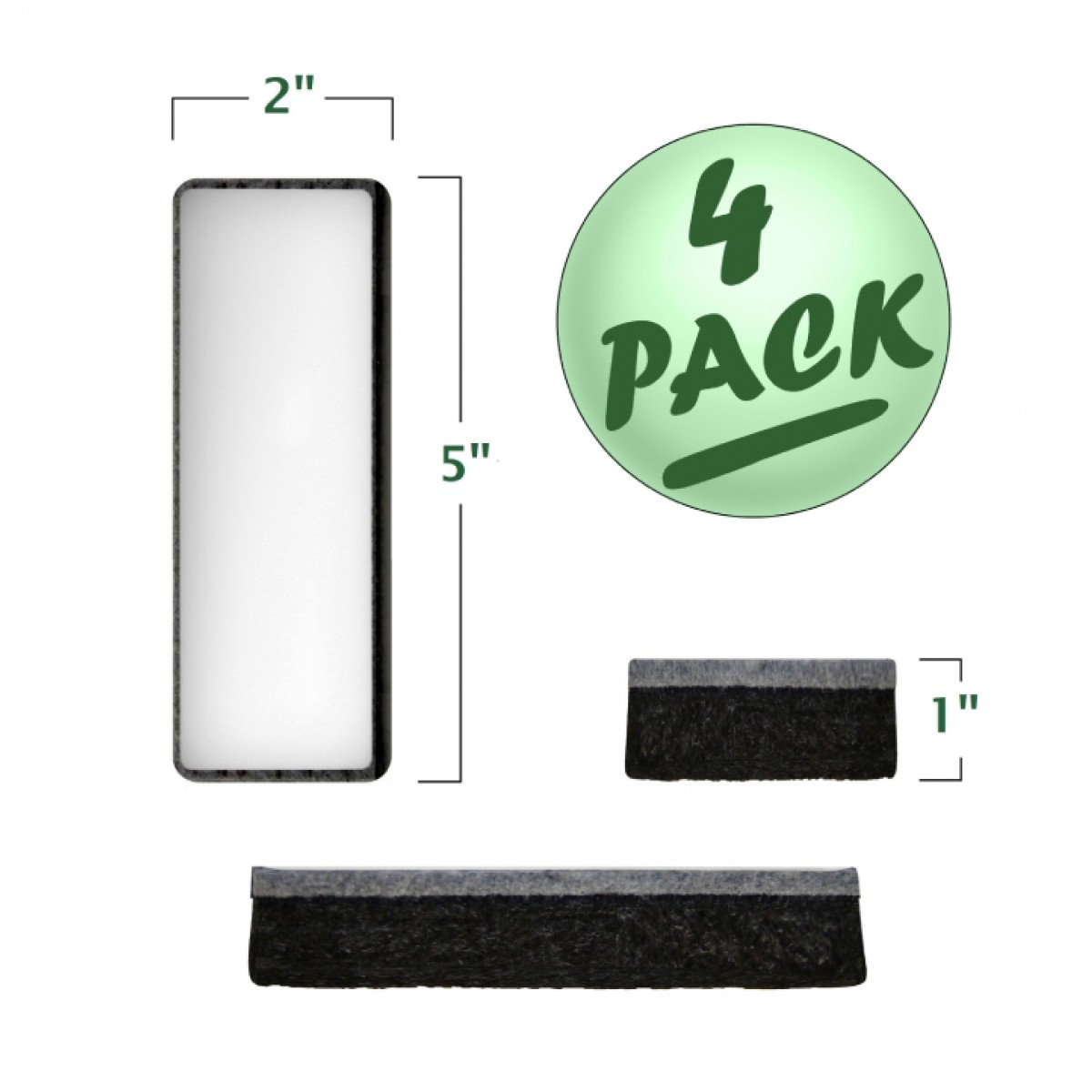 4-Pack, EecoClean Felt Erasers - FELT ERASER - ERASERS - Supplies - Shop