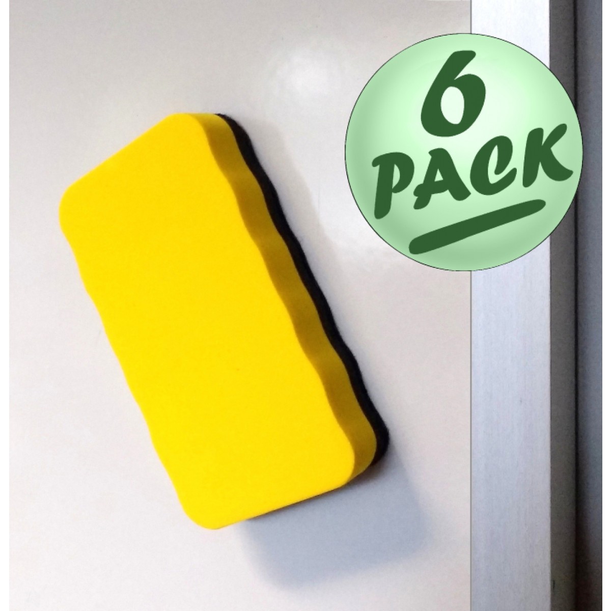 6-Pack, EecoClean Magnetic Erasers