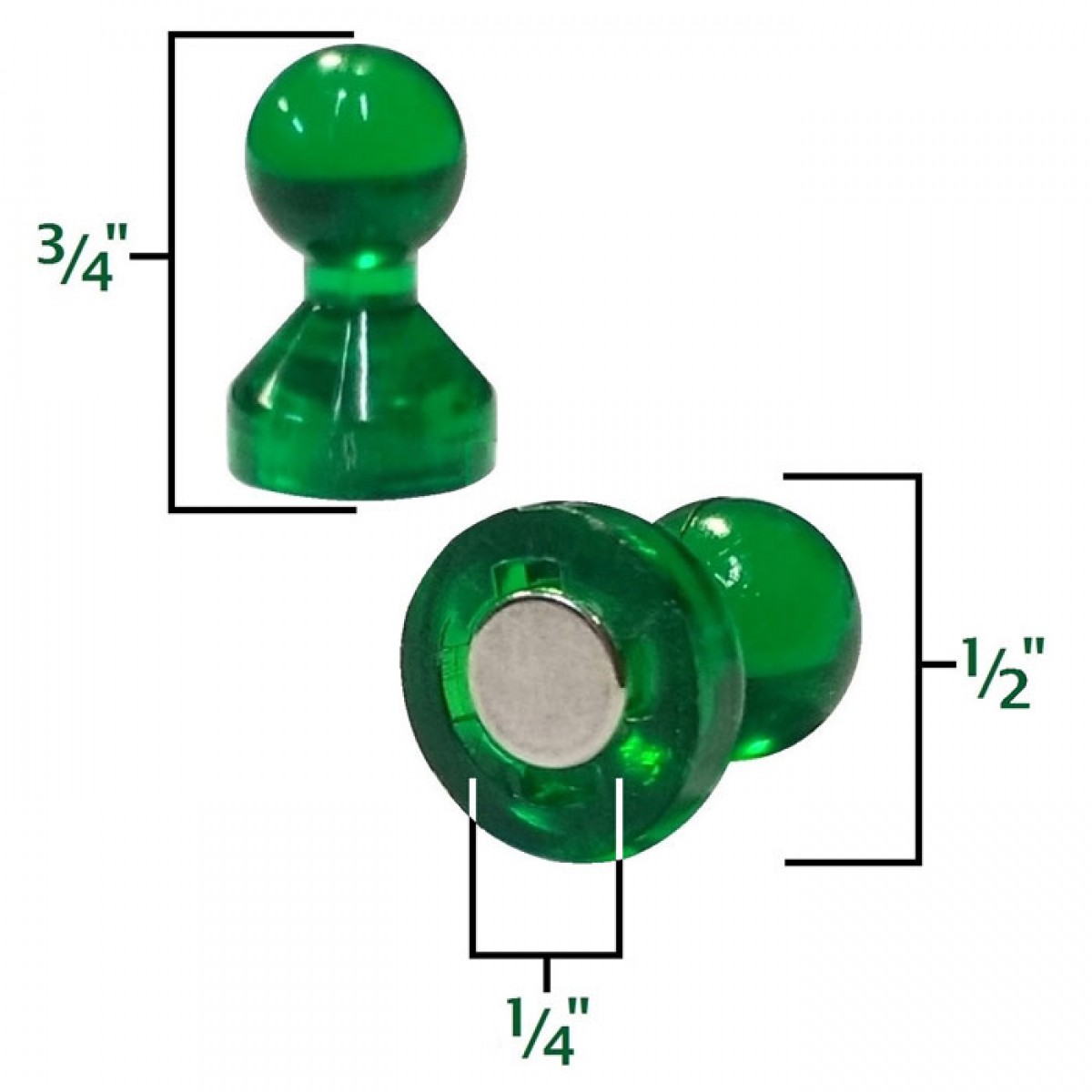 Magnetic Tacks - 100 Count